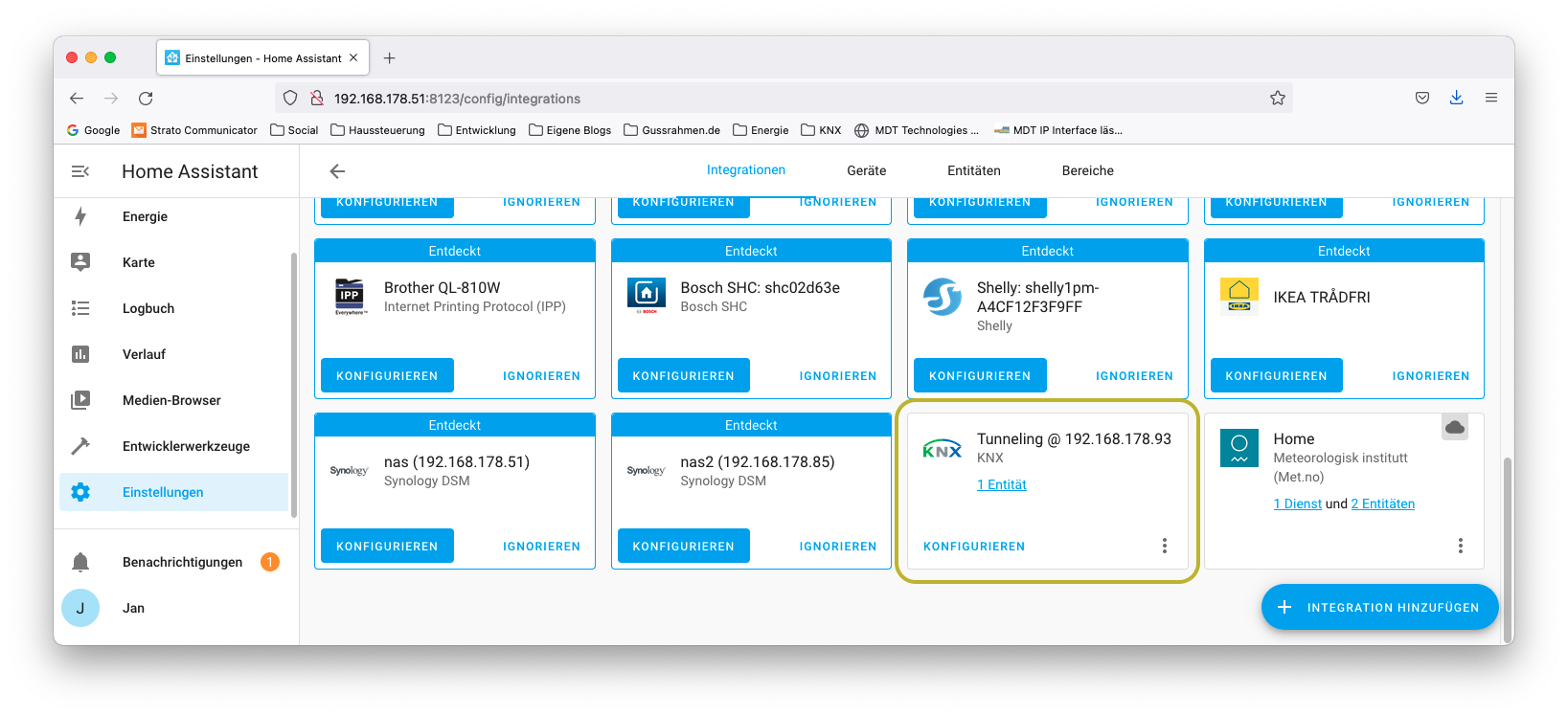 Home Assistant mit KNX IP Gateway verbinden - HomeKit Blogger